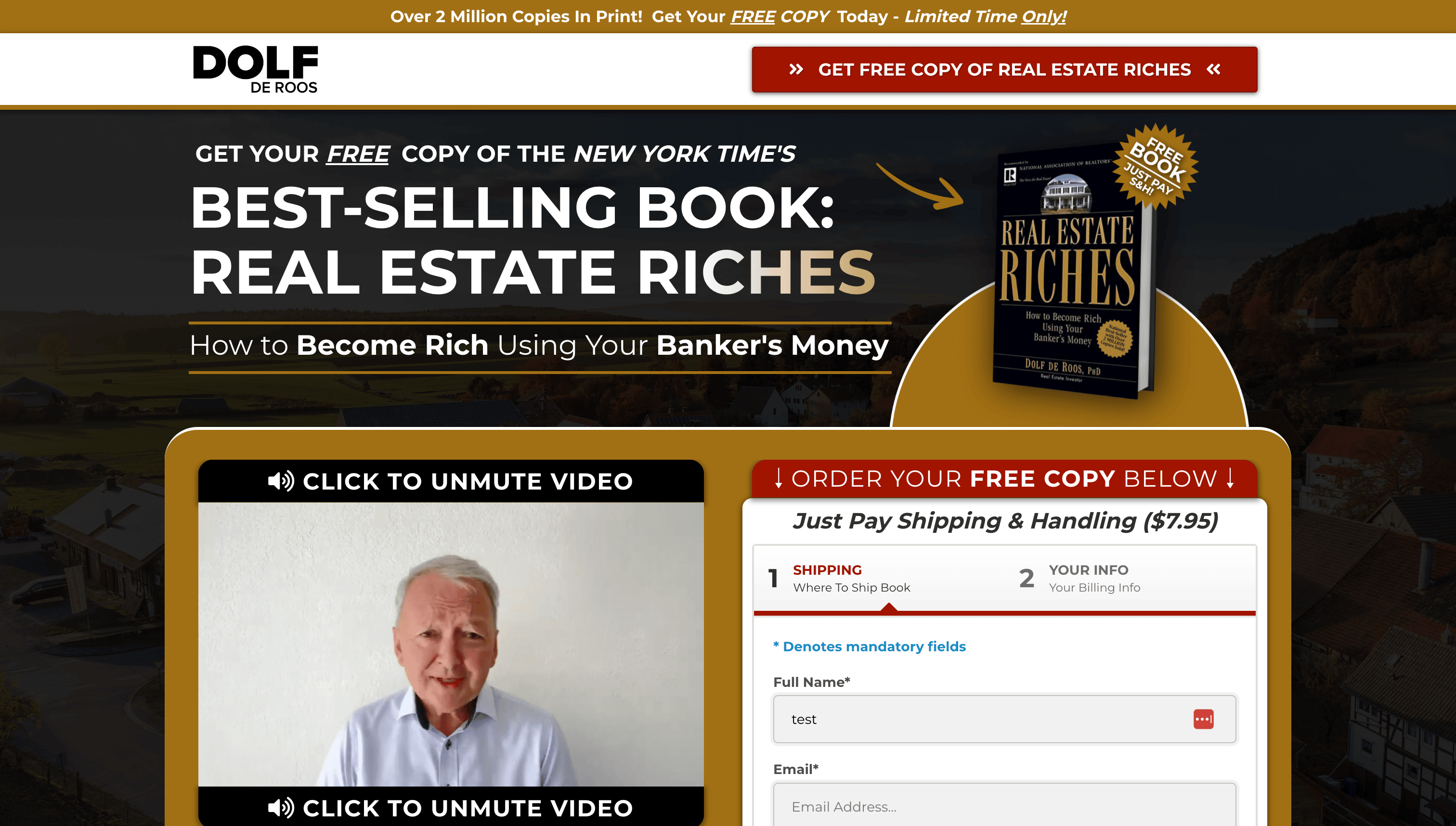 Get Real Estate Riches For FREE Today Only! | Dolf De Roos